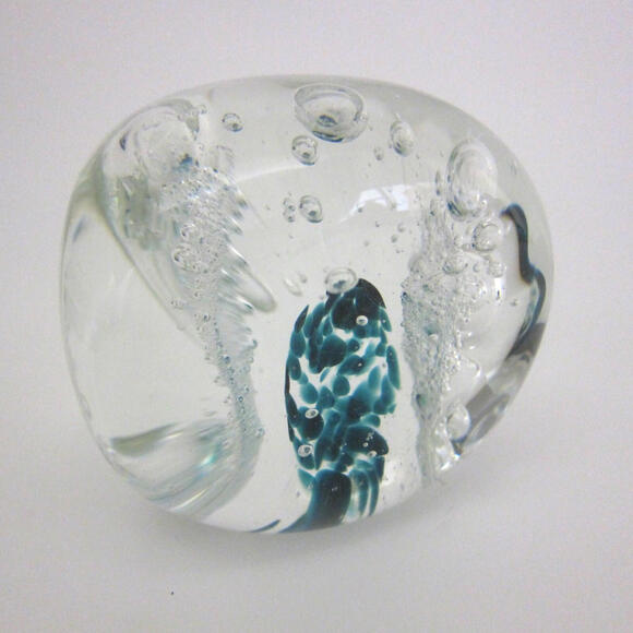 Other | Rollin Karg Signed Handblown Studio Art Glass Paperweight Clear ...